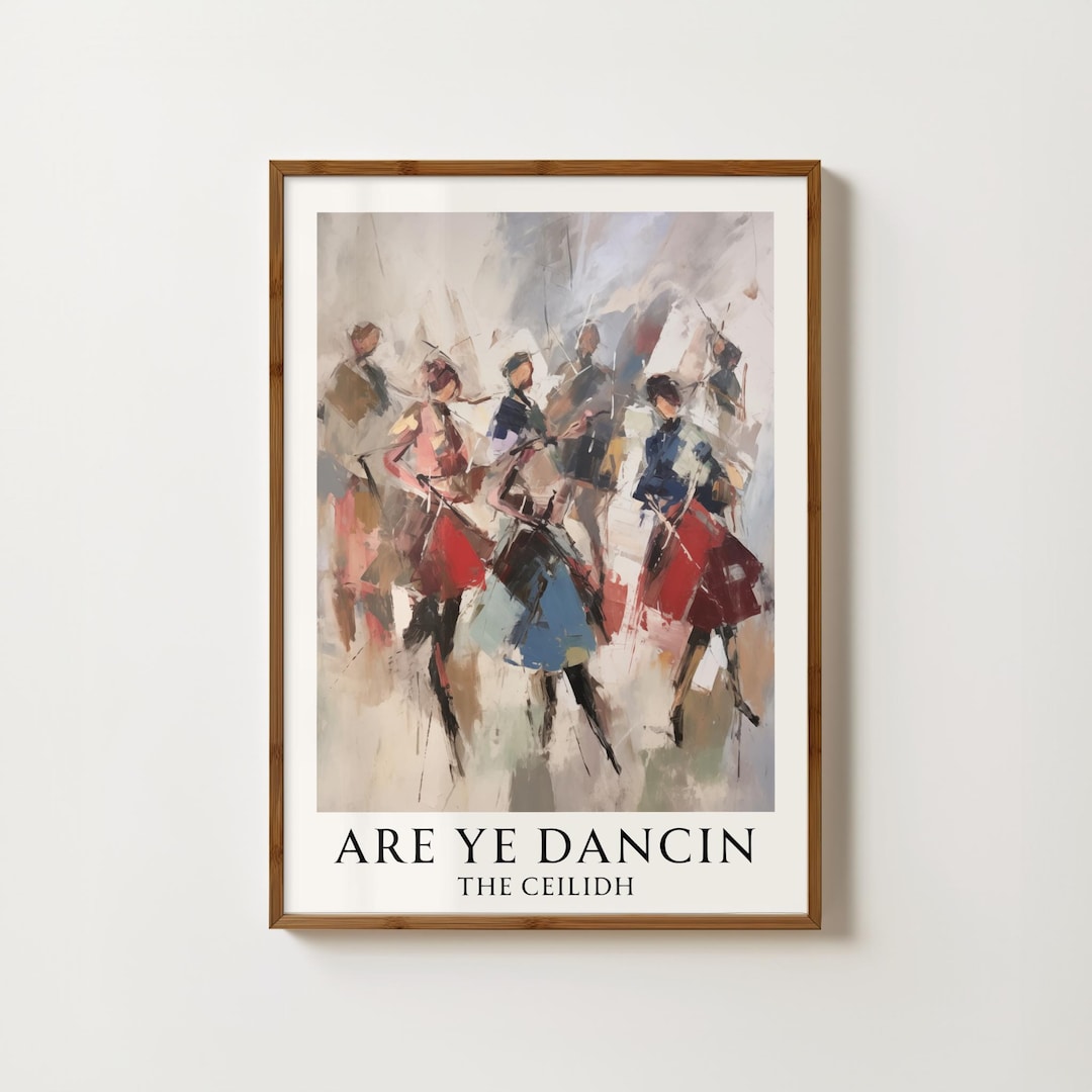 Are Ye Dancin Ceilidh Print, Scottish Art Prints, Ceilidh Dance ...