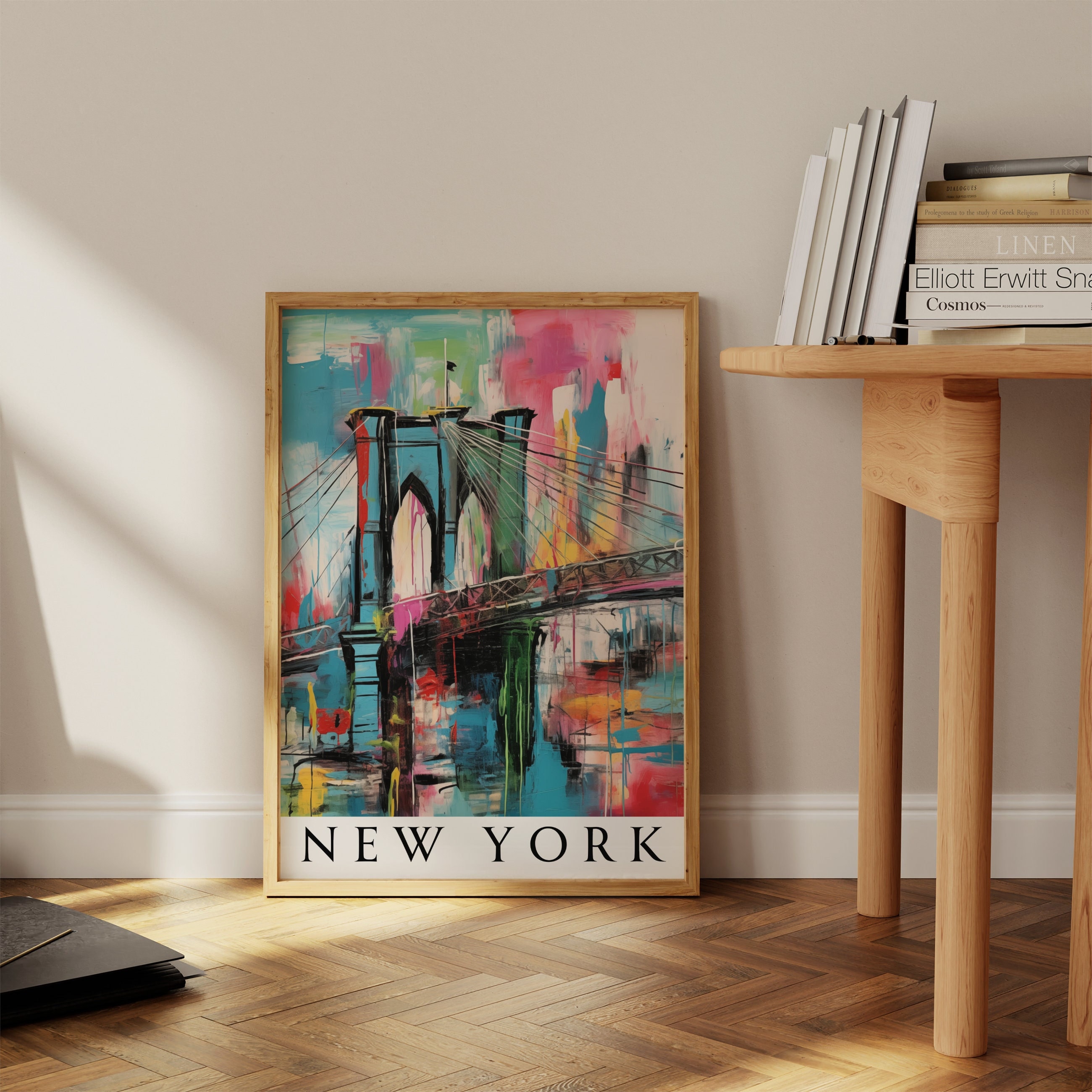 New York City Print Brooklyn Bridge Art NYC Poster New York Gifts USA ...