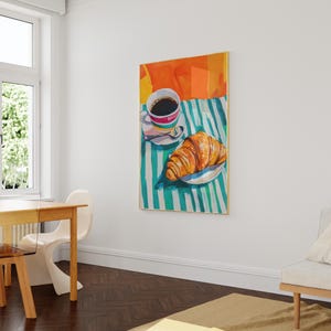 Croissant Print Patisserie Art Print Kitchen Wall Art Breakfast Club ...