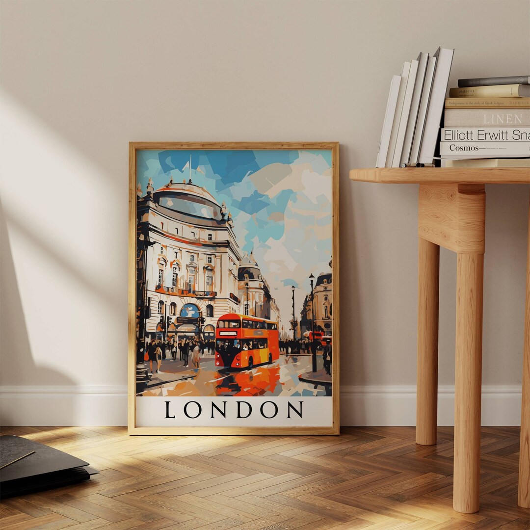 London Print, London Poster, Piccadilly Circus, London Travel Print ...