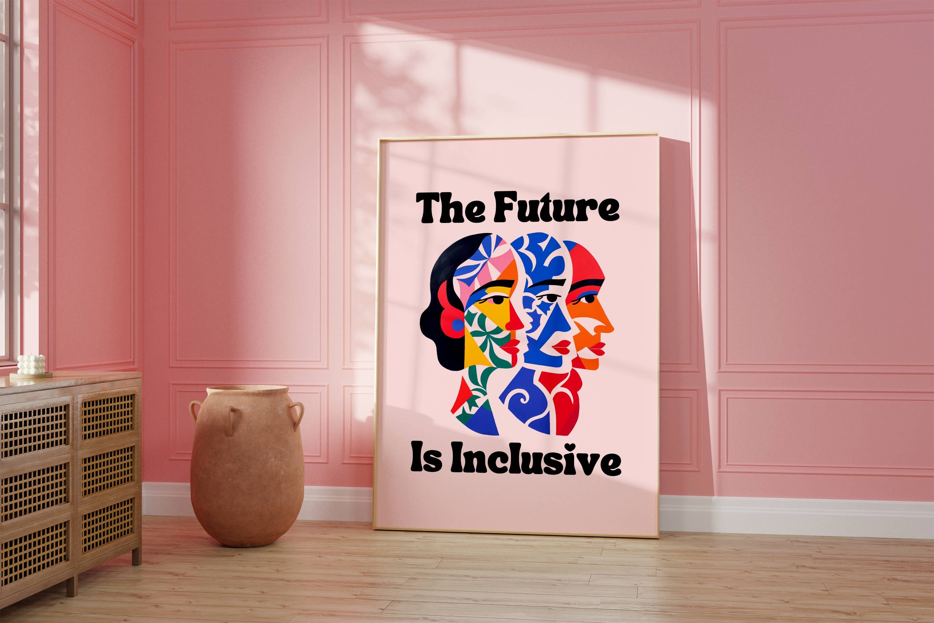 The Future is Inclusive Print, Diversity Artwork, Feminist Wall Art ...