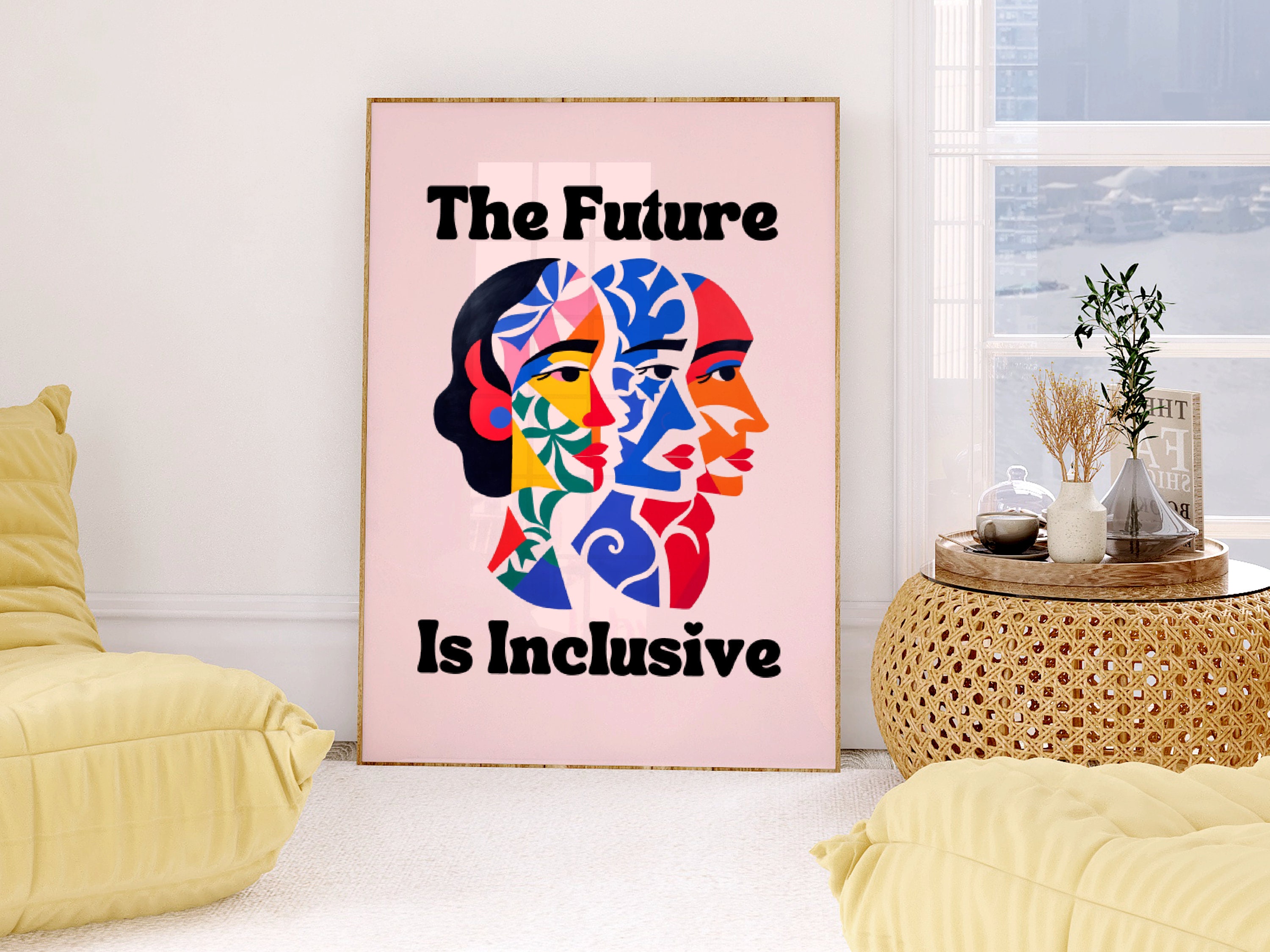 The Future is Inclusive Print, Diversity Artwork, Feminist Wall Art ...