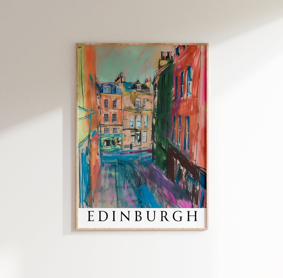 Edinburgh Print Edinburgh Wall Art Scottish Print Scotland Travel ...