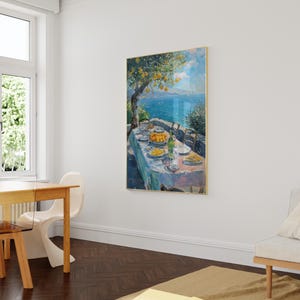 Capri Dining Print Italian Food Print Mediterranean Art Lemon Tree ...