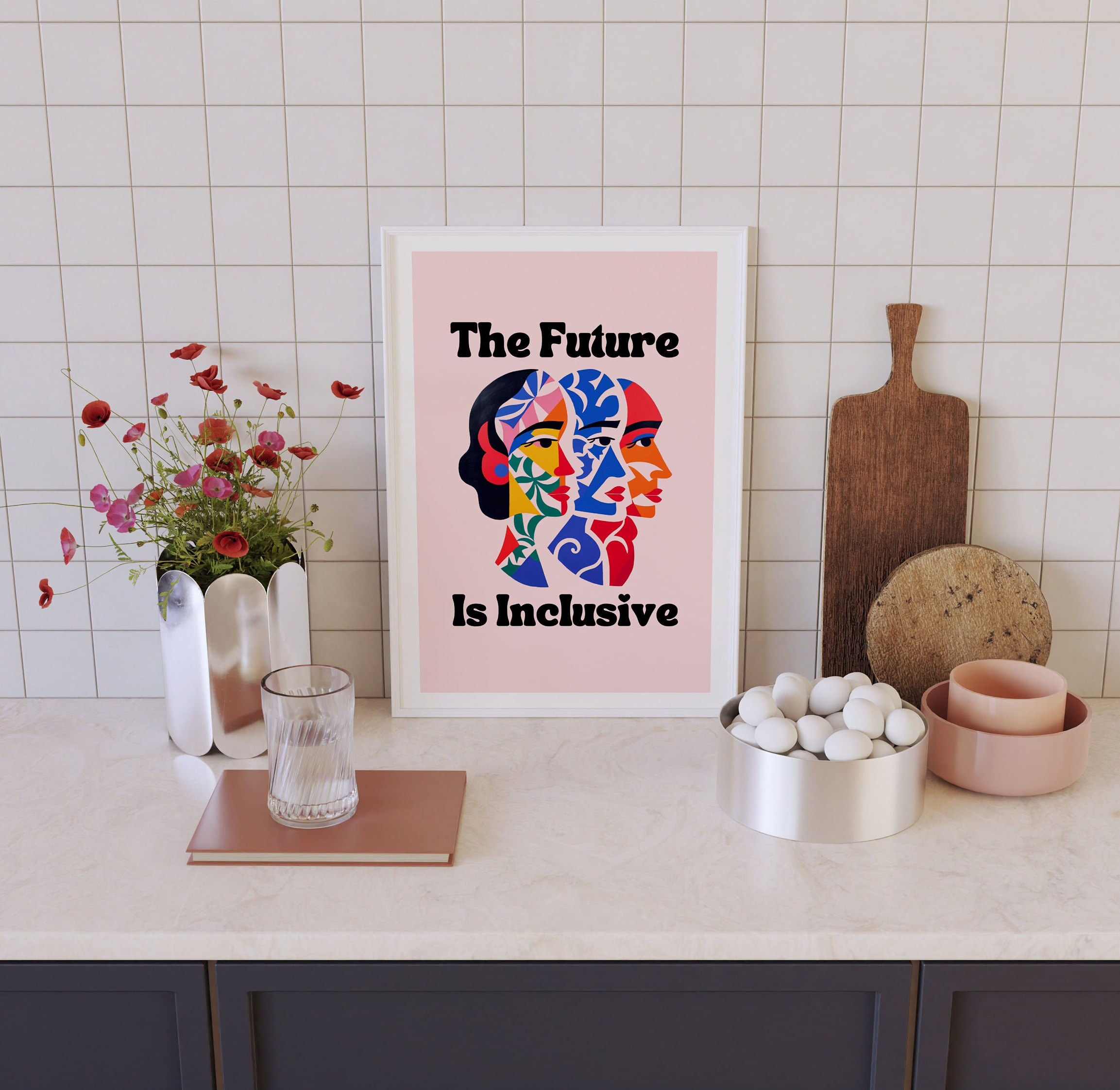 The Future is Inclusive Print, Diversity Artwork, Feminist Wall Art ...