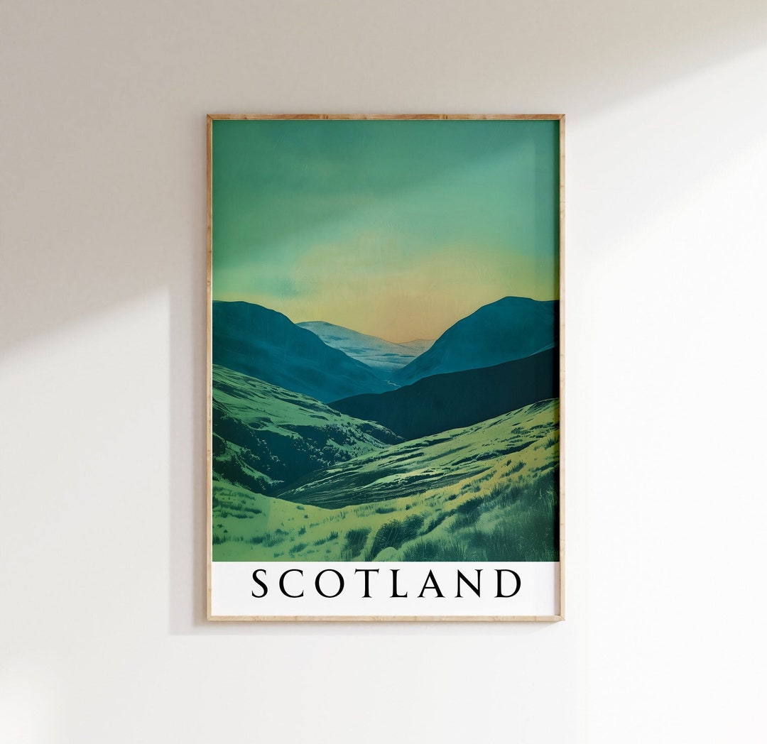 Scotland Art Print Scottish Wall Art Scotland Landscape Painting ...