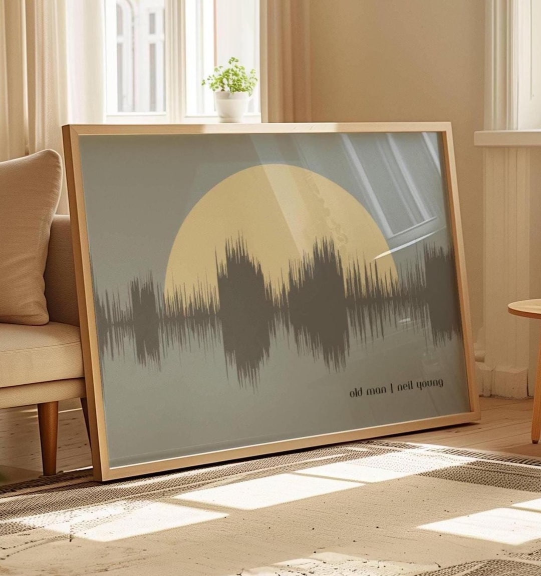 Sunset Soundwave Art Song Lyric Print Custom Music Poster Personalized ...