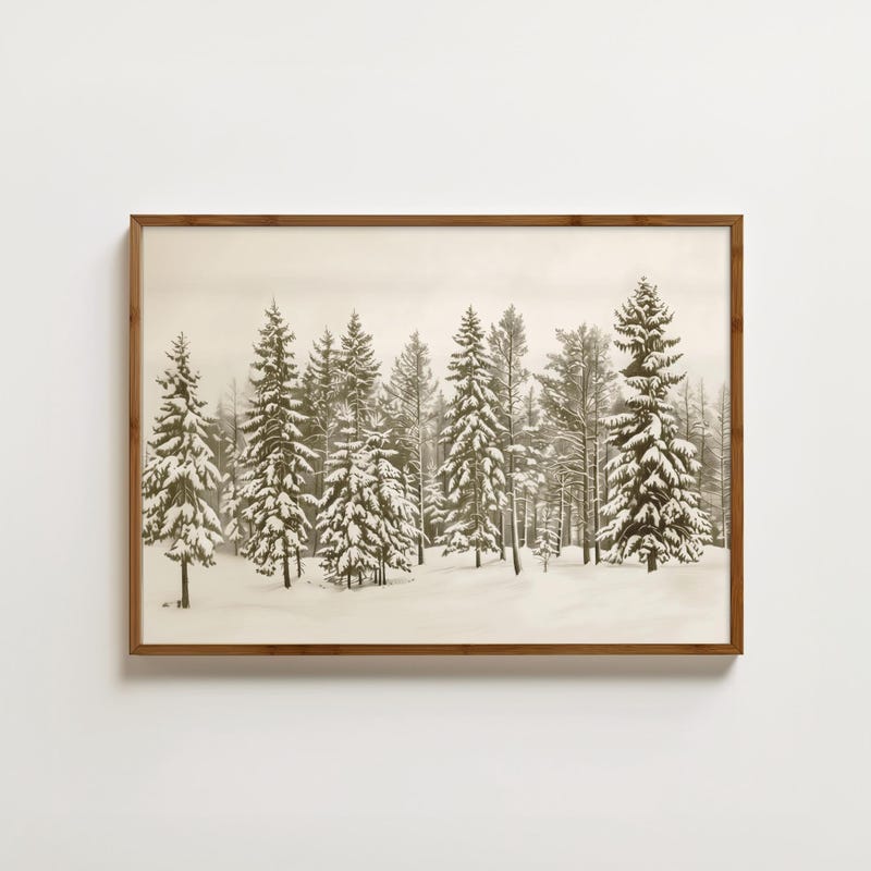 Winter Tree Print - Etsy