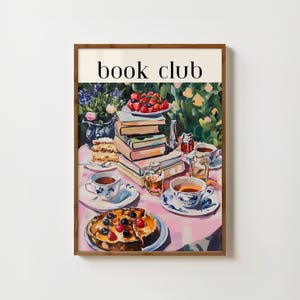 Book Club Print Reading Wall Art More Books Print Book Lover Gift ...