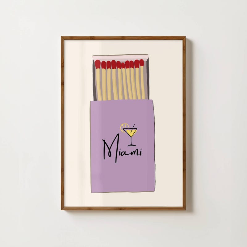 Matchbook Miami - Etsy UK