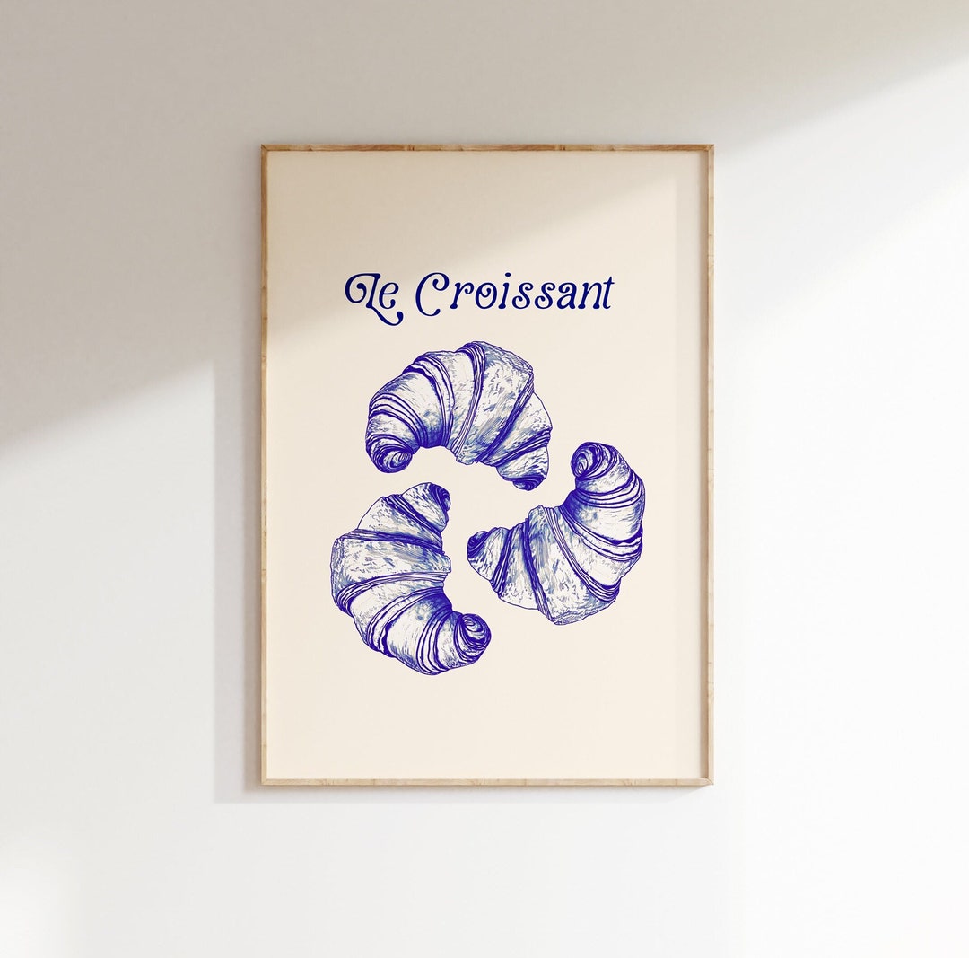 Impression de croissants, pâtisserie, art mural - Etsy France