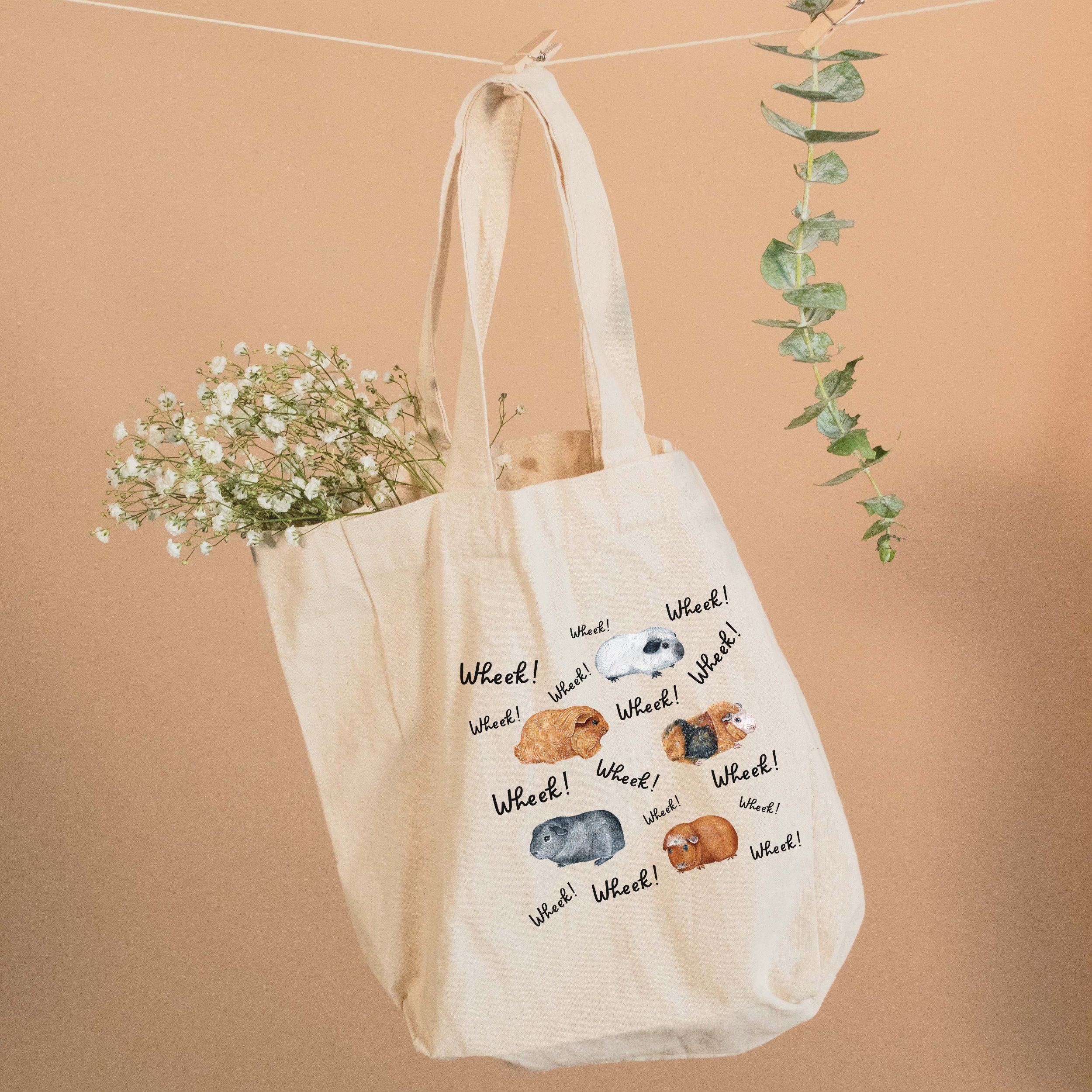 Wheek Wheek Guinea Pig Tote Bag Guinea Pig Bag Guinea Tote - Etsy