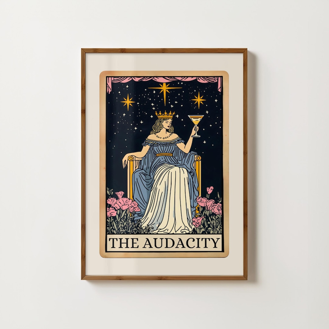 The Audacity Tarot Card Print Funny Tarot Card Wall Art Witchy Prints ...