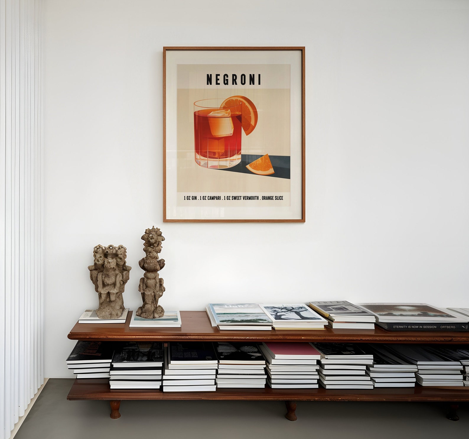Negroni Print Bar Cart Decor Negroni Poster Kitchen Wall Art Negroni ...