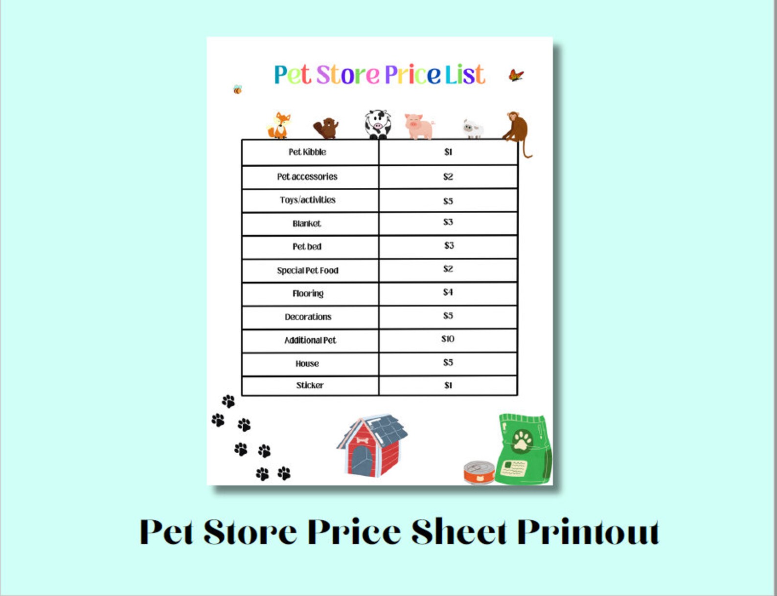 Desk Pet Bundle Starter Kit Printable Desk Pets Desk Pet Printable ...