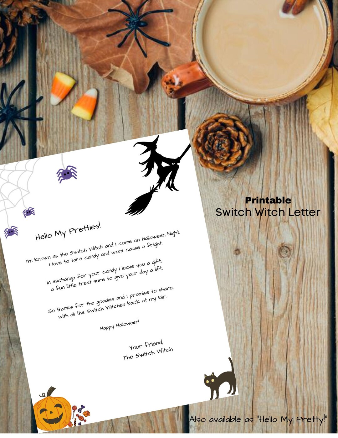 Switch Witch Printable, Halloween Printable, Letter From the Switch ...