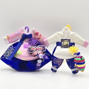 Mini Hanbok Ornament: Korean Traditional Dress Keychain - New Year Gift ...