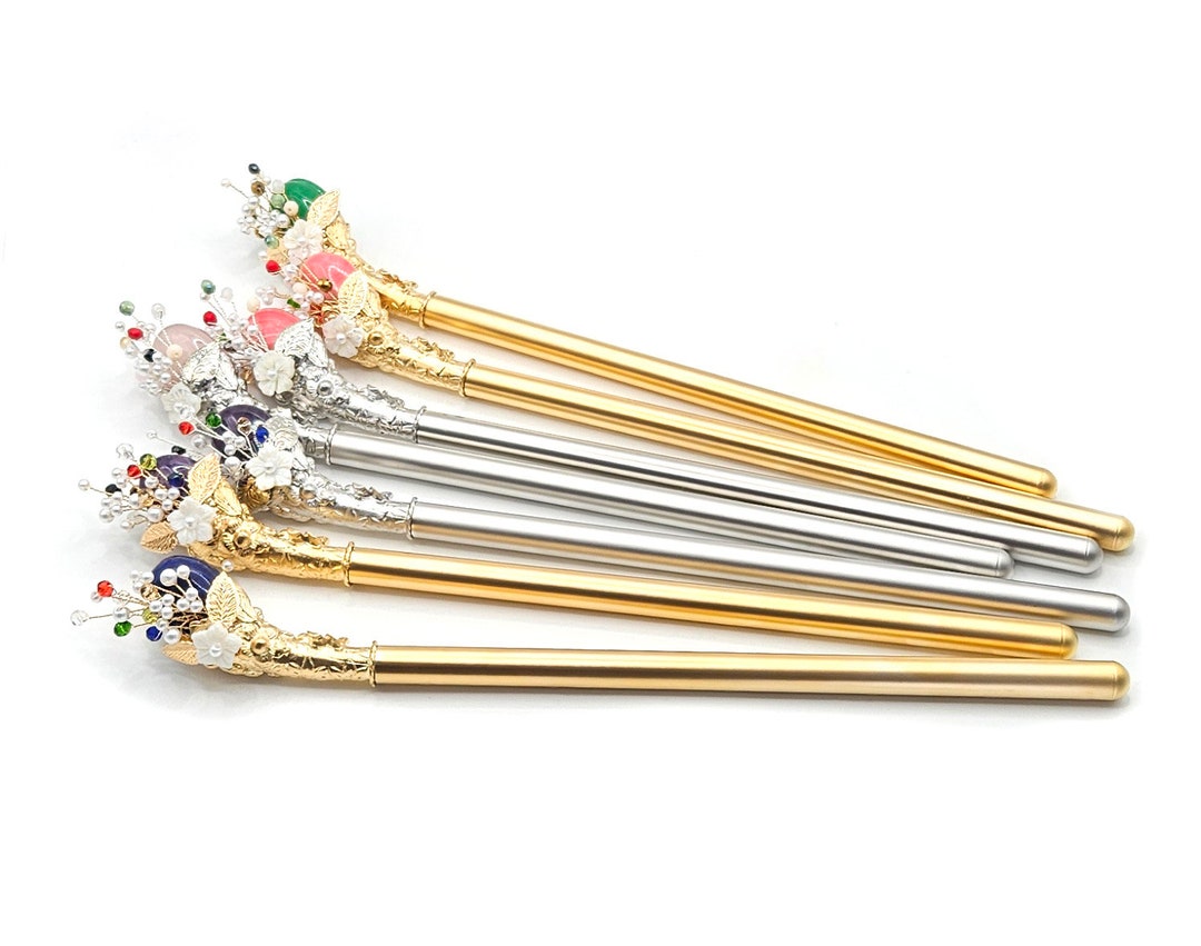 Korean Traditional Hair Pin - Binyeo Stick Hanbok Accessory - Ornament ...