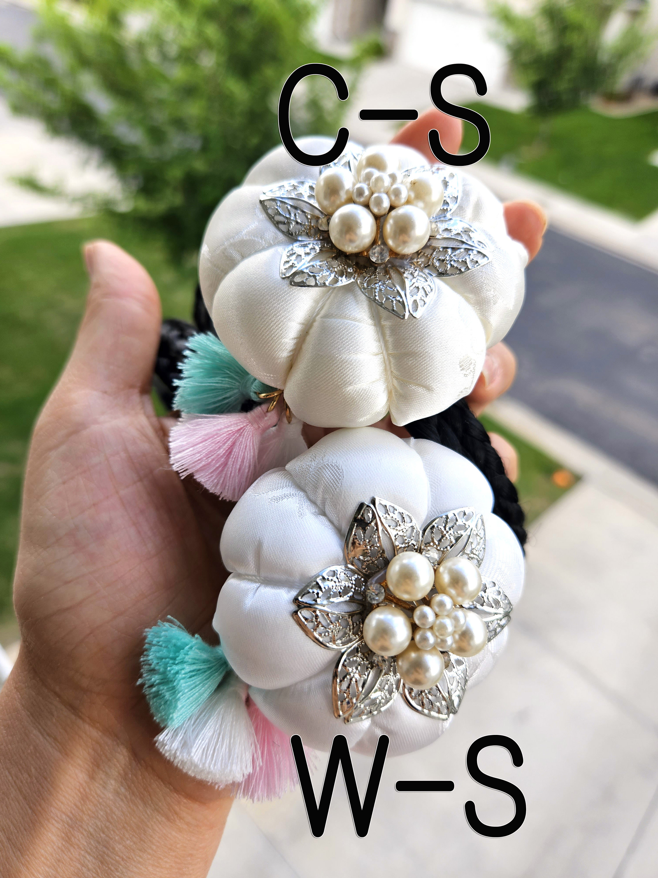 Hanbok Hair Accessory Pumpkin Korean Traditional Headband Bride's ...