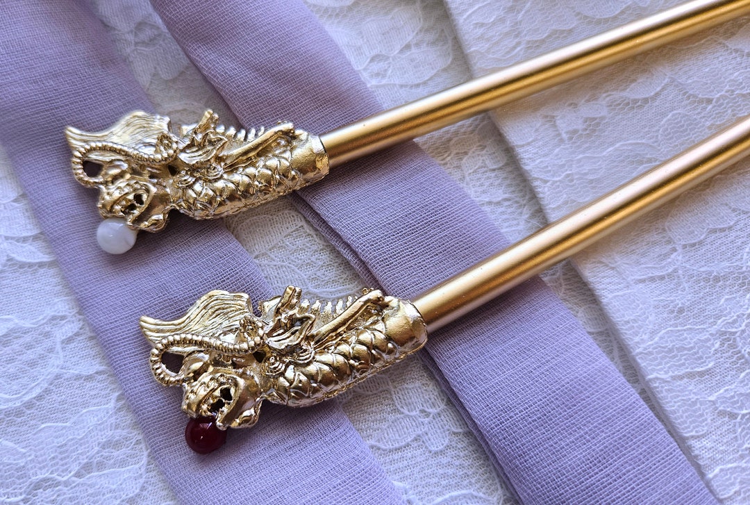 Korean Traditional Hair Pin Natural Gem Stone Binyeo Stick Hanbok ...