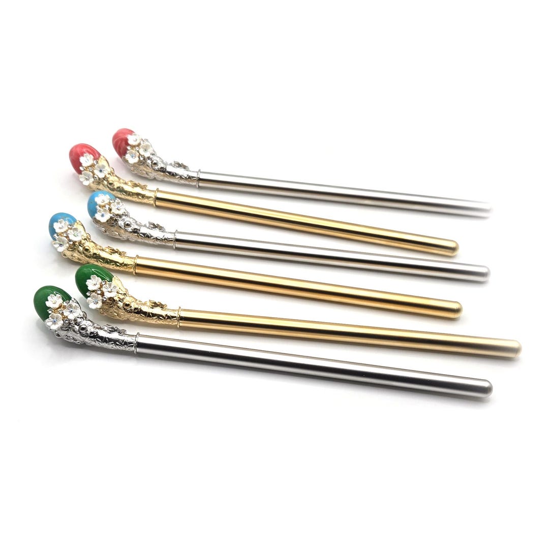 Korean Traditional Hair Pin Natural Gem Stone Binyeo Stick Hanbok ...