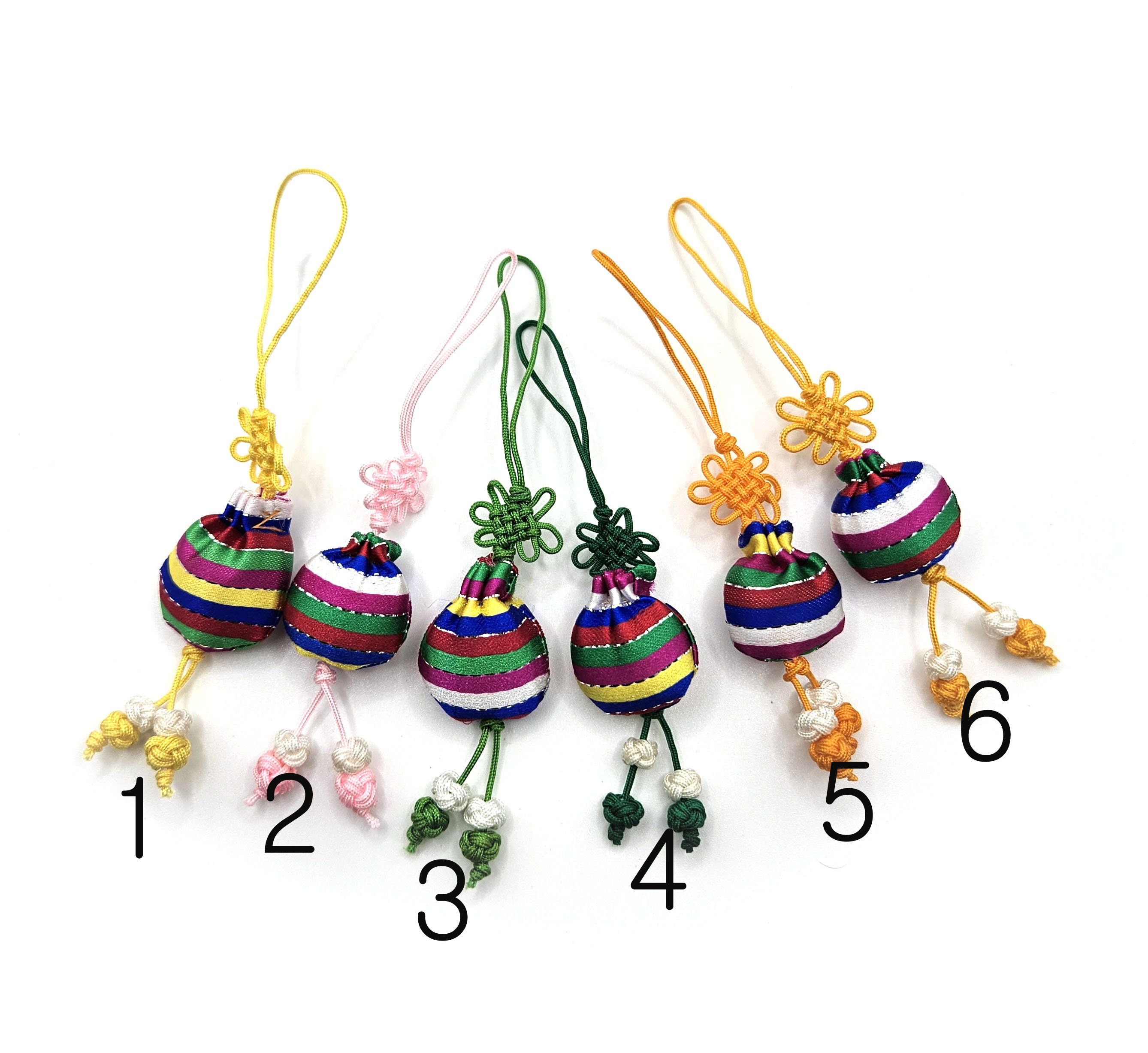 Korean Lucky Pouch Keychain: Traditional Hanbok Saekdong Charm - Etsy