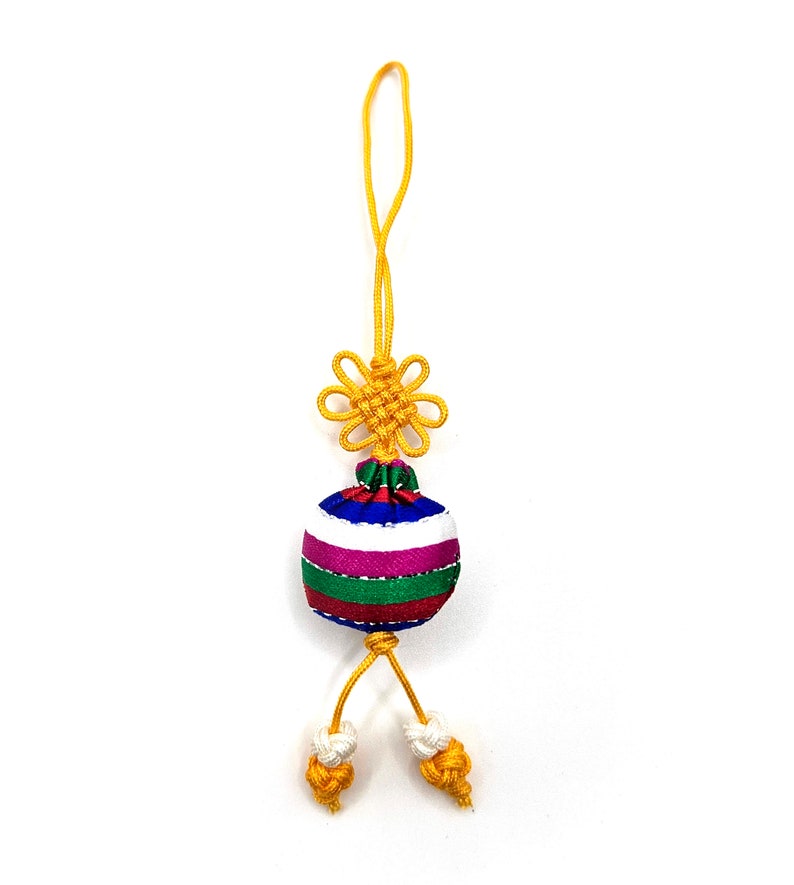 Korean Lucky Pouch Keychain: Traditional Hanbok Saekdong Charm - Etsy