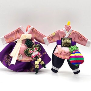 Hanbok Ornament: Korean Traditional Dress Keychain, Chuseok New Year ...
