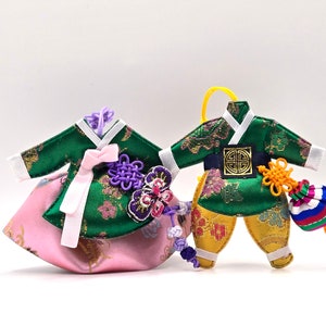 Hanbok Dress Keychain: Korean Traditional Ornament, New Year Gift - Etsy