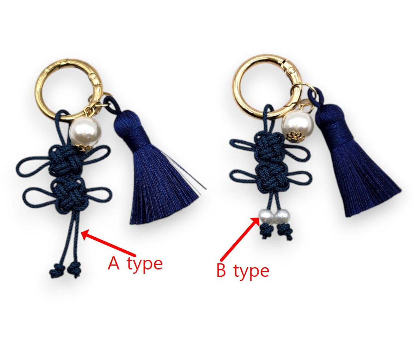 Handmade Korean Knot Tassels Keychain Key Ring Valentine's Day ...
