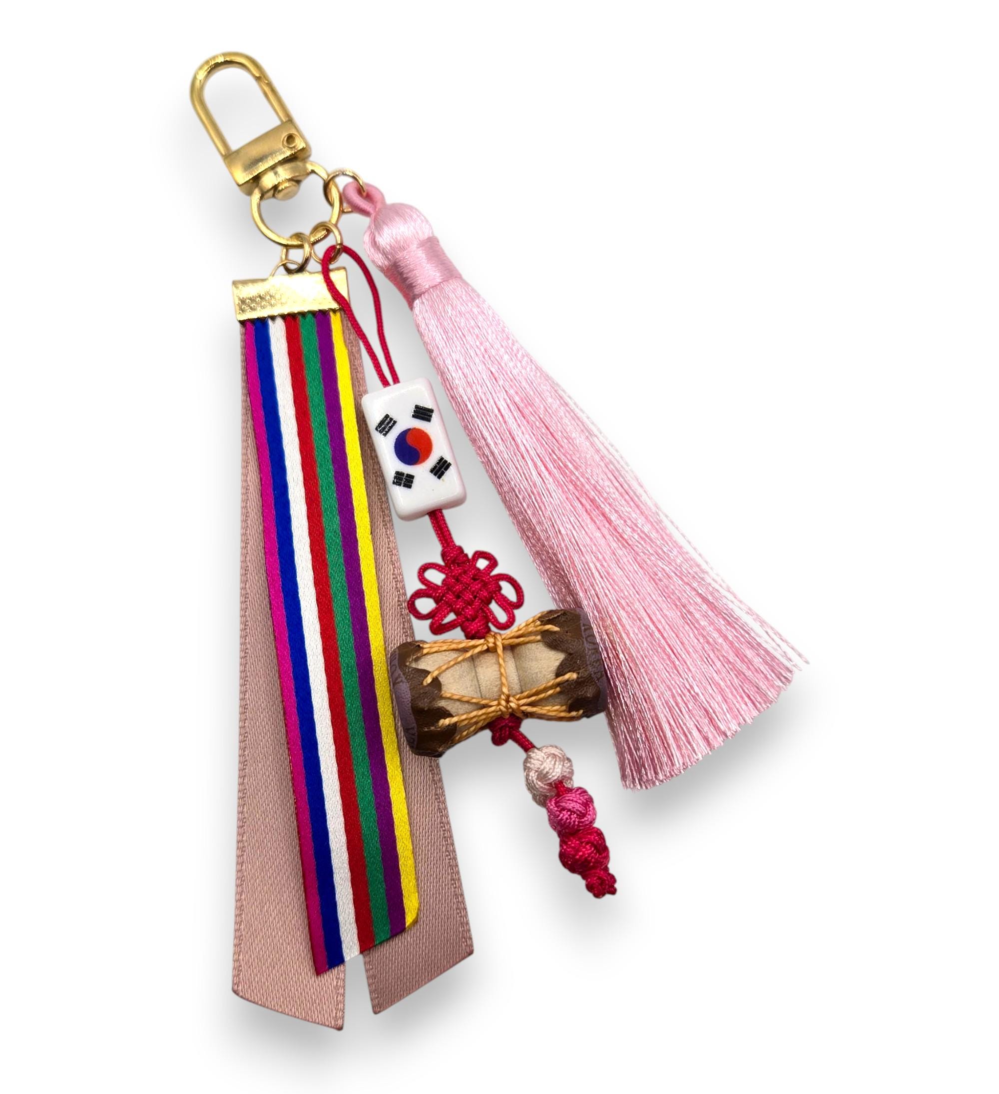 Korean Jang Gu Drum Knot Keychain Saekdong Bag Charm - Etsy