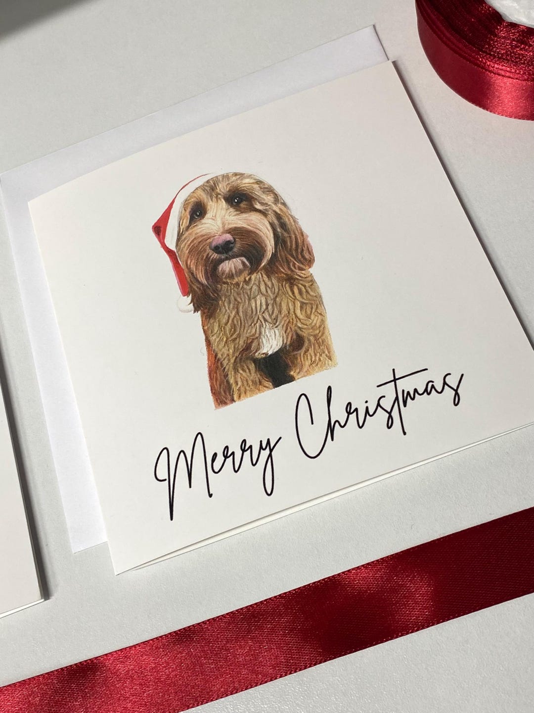 Cockapoo Christmas Card. 13 Cm X 13cm Greeting Card. Cockapoo Card ...
