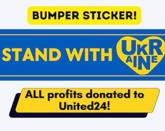 Stand With Ukraine Sticker Vinyl Decal We Stand With Ukraine Vinyl ...