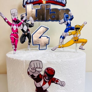 Power Rangers Cake Topper, Power Rangers Birthday, Power Rangers Theme ...