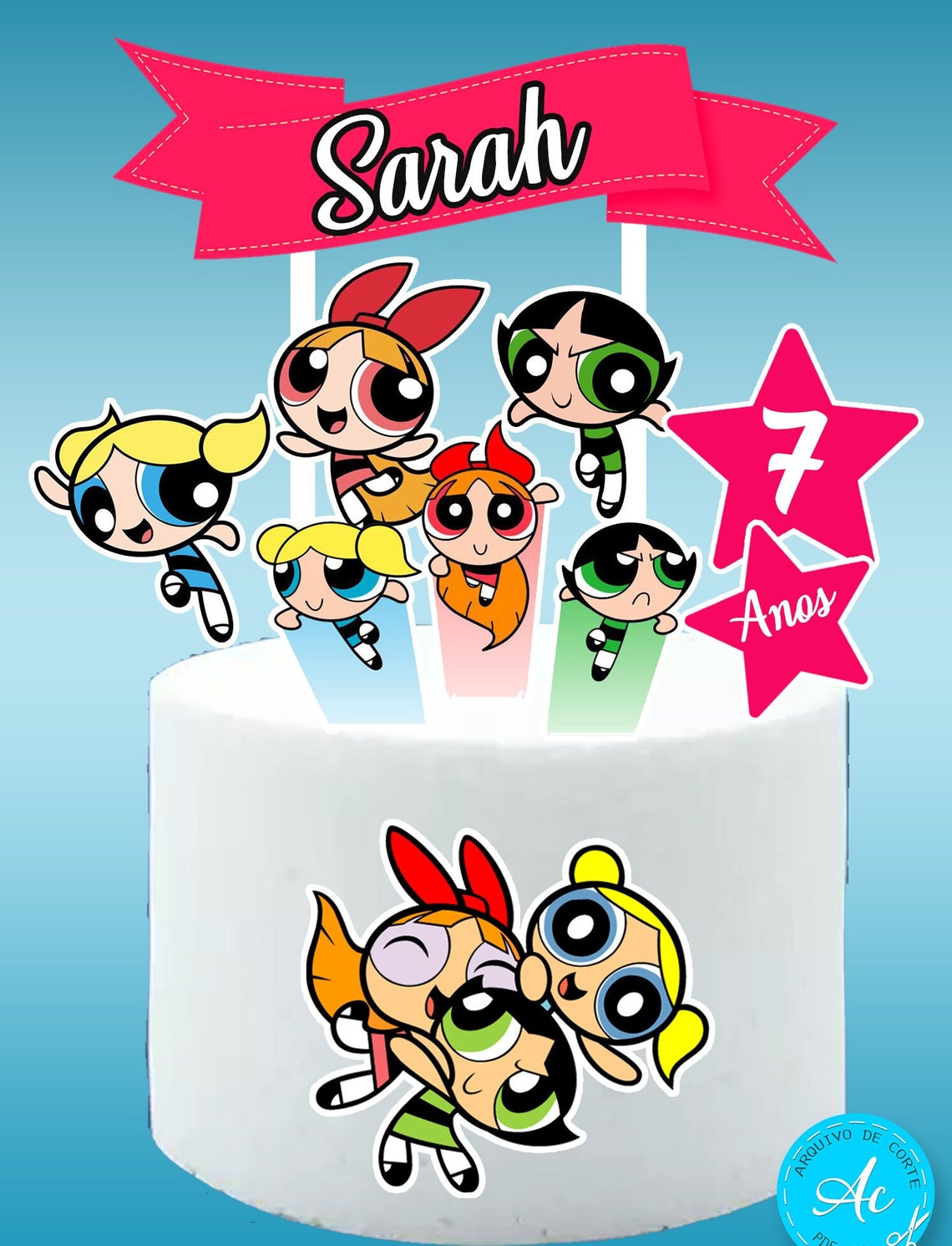 The Powerpuff Girls Birthday Cake Topper - Etsy Canada