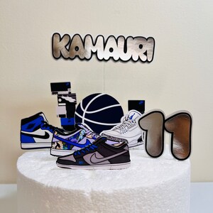 Sneaker Cake Topper, Sneaker Ball Theme, Sneaker Decor, Basketball ...