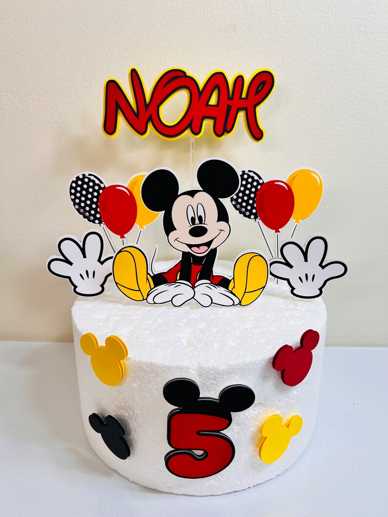 Mickey Mouse Cake Topper Mickey Mouse Theme Disney - Etsy