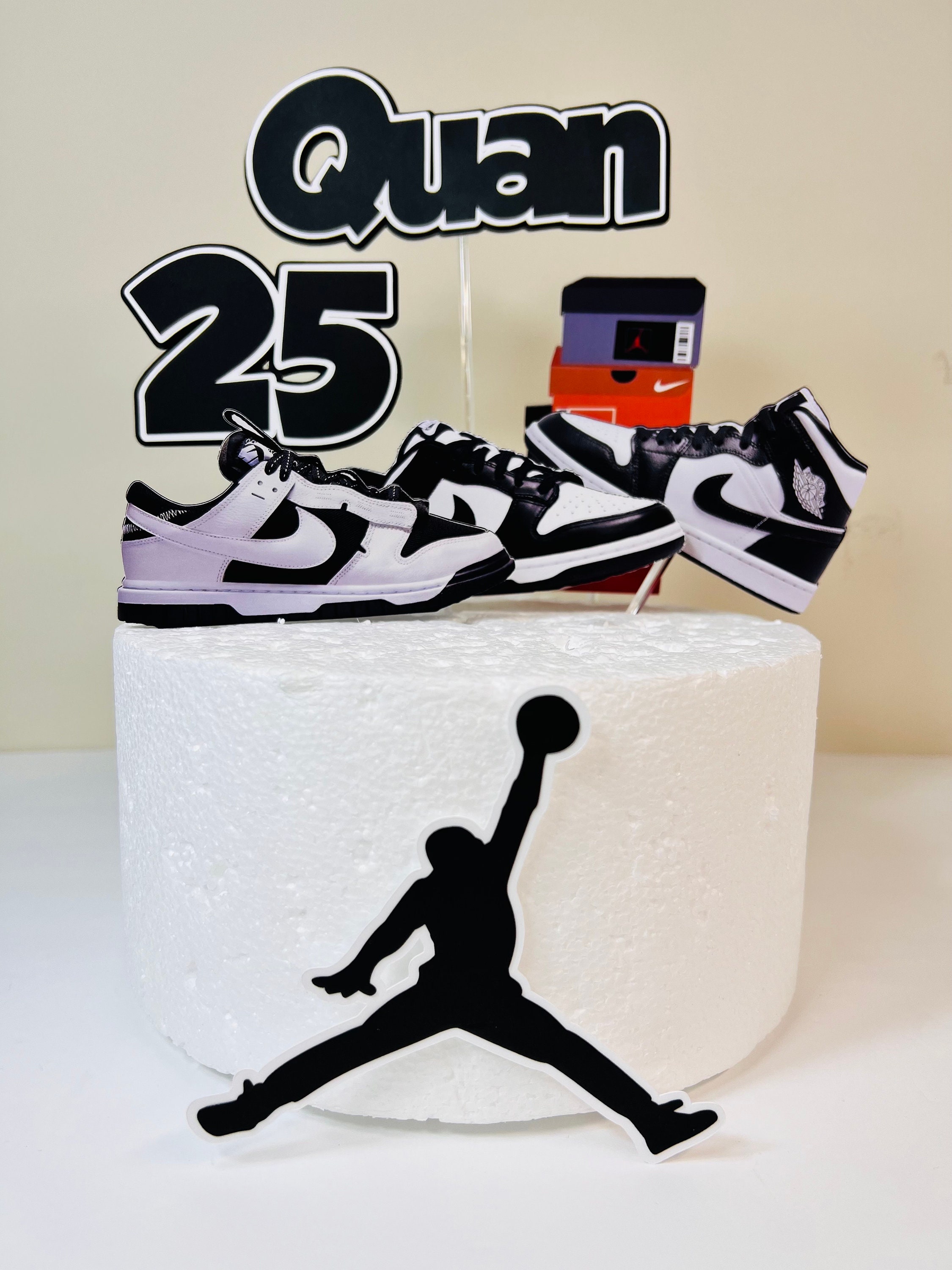 Sneaker Cake Topper Sneaker Ball Theme Sneaker Decor Black - Etsy