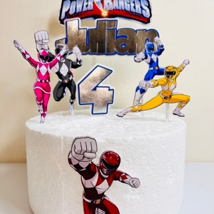 Power Rangers Cake Topper, Power Rangers Birthday, Power Rangers Theme ...