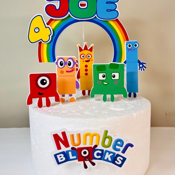 Number Blocks Cake Decorations - Etsy