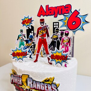 Power Rangers Cake Topper, Power Rangers Birthday, Power Rangers Theme ...