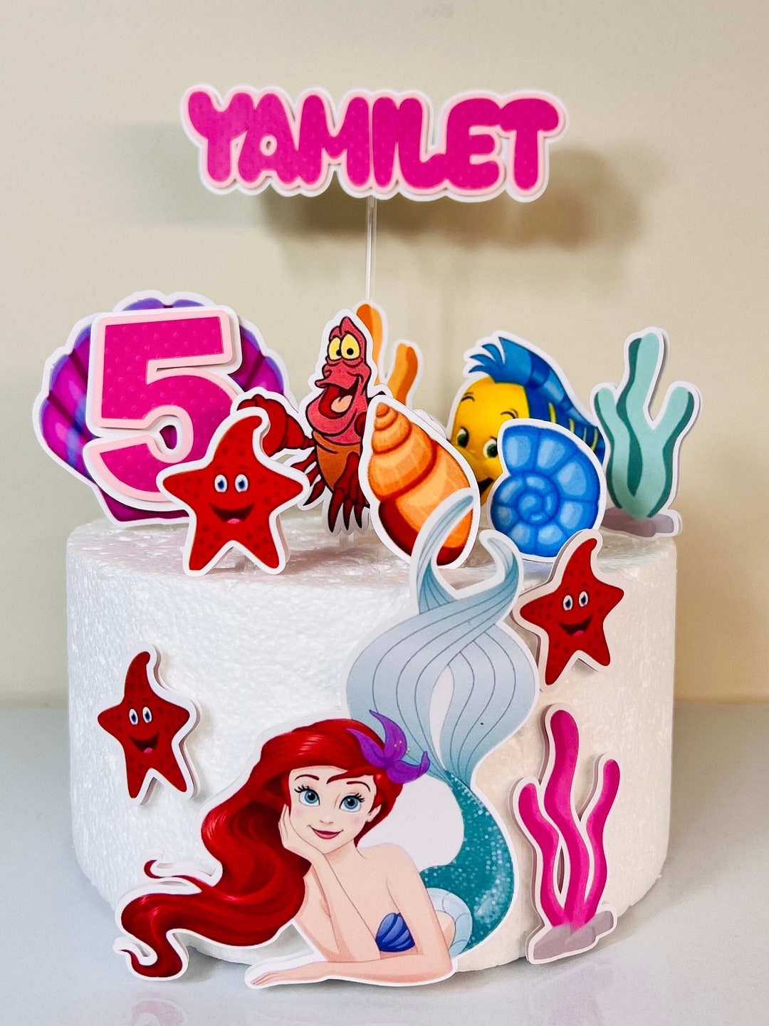 Little Mermaid Cake Topper, Little Mermaid Ariel Cake Topper, Little ...
