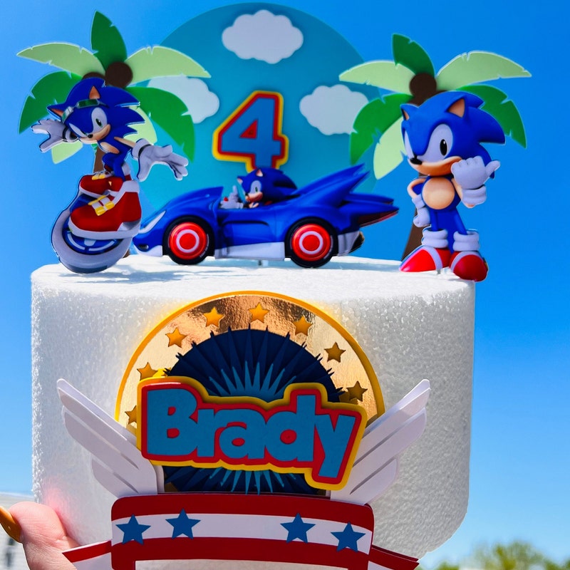 Sonic Cake Topper - Etsy