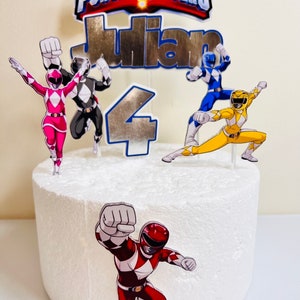 Power Rangers Cake Topper, Power Rangers Birthday, Power Rangers Theme ...