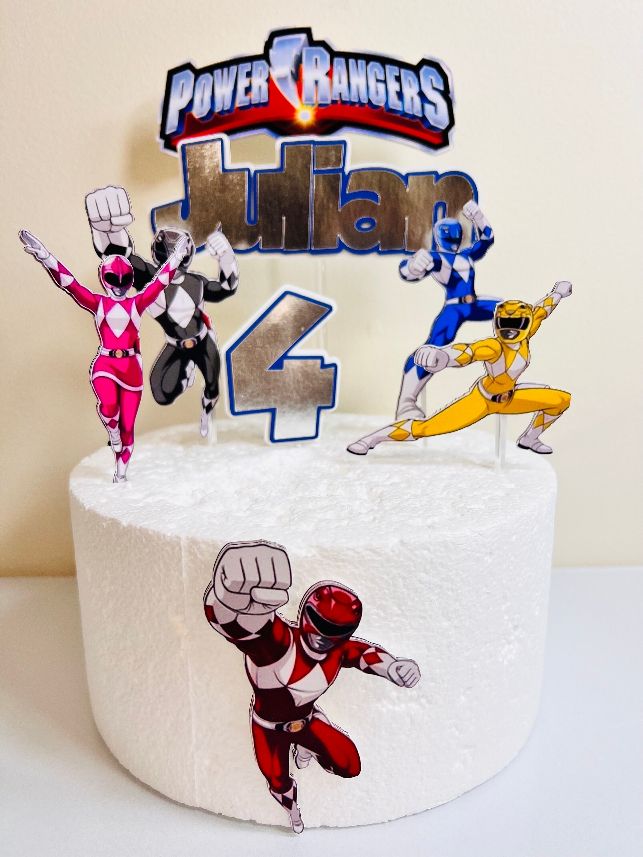Power Rangers Cake Topper Power Rangers Birthday Power - Etsy Australia