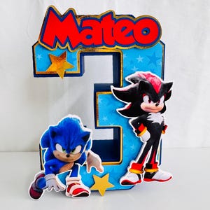 Sonic 3D 7” Letters or Numbers | Sonic Party Decorations | Sonic ...