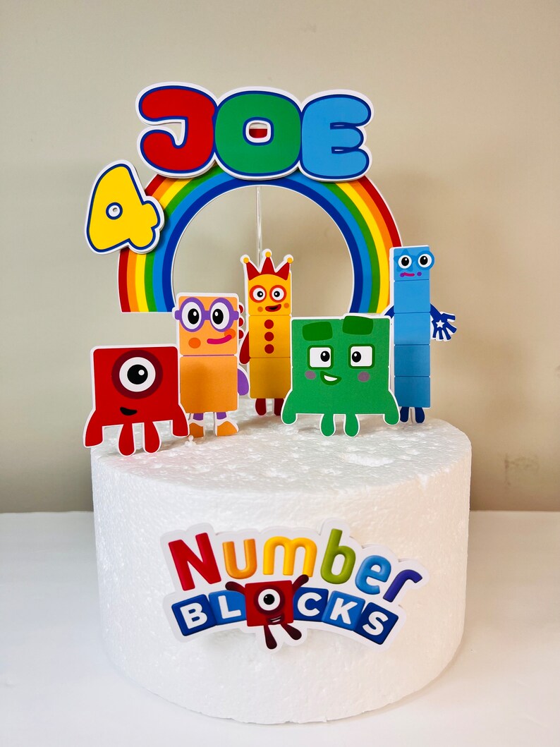 Number Blocks Cake Topper Number Theme Number Blocks - Etsy UK