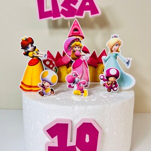 Super Mario Cake Topper, Super Mario Theme, Super Mario Party, Princess ...