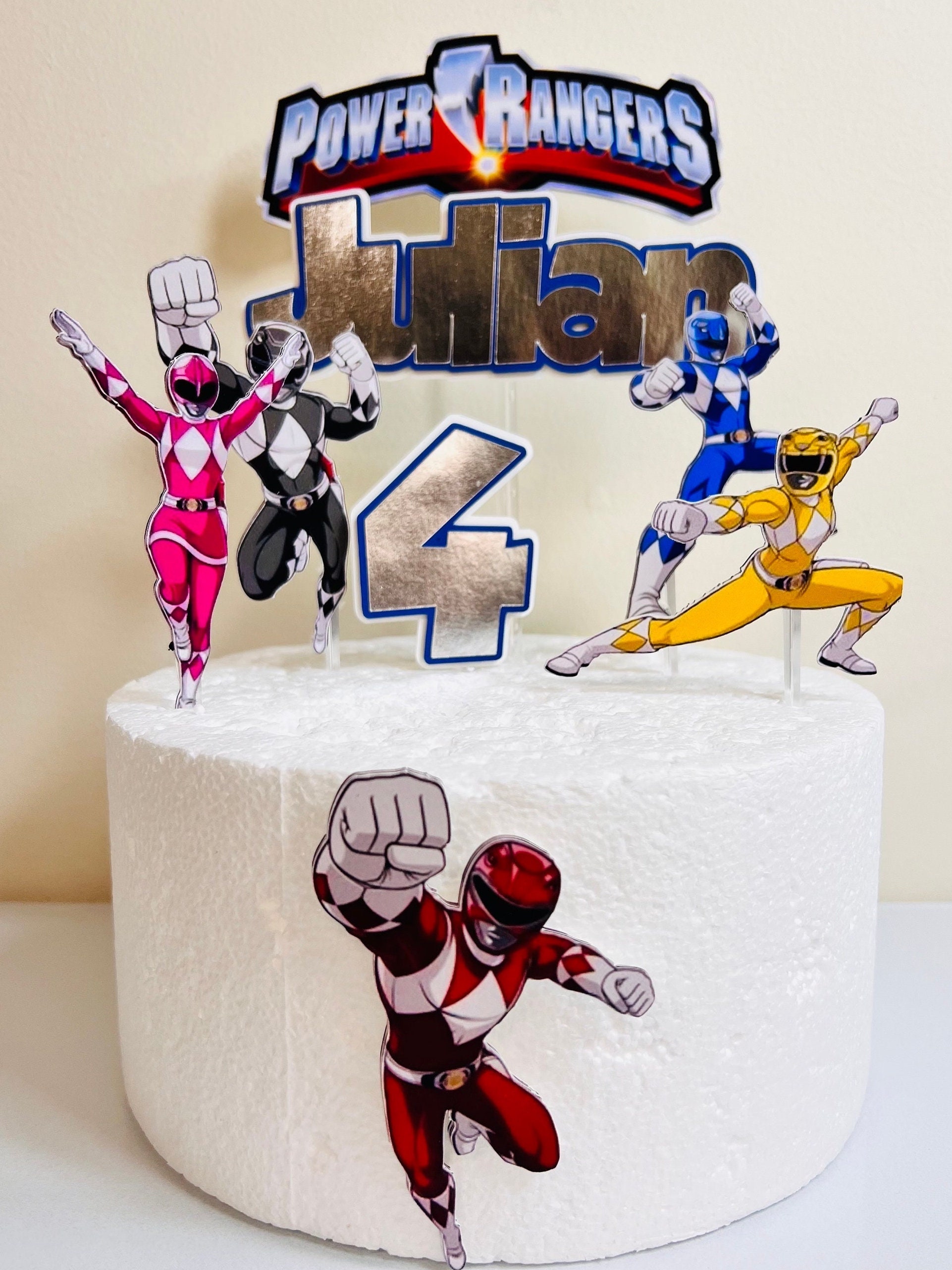 Power Rangers Cake Topper Power Rangers Birthday Power - Etsy Australia