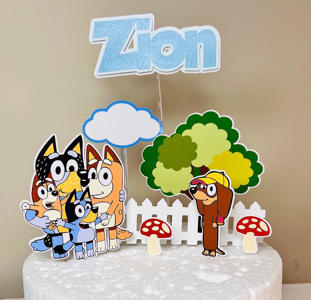 Bluey Cake Topper Bluey Theme Centerpieces - Etsy UK